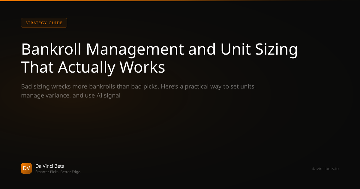 Bankroll Management and Unit Sizing That Actually Works